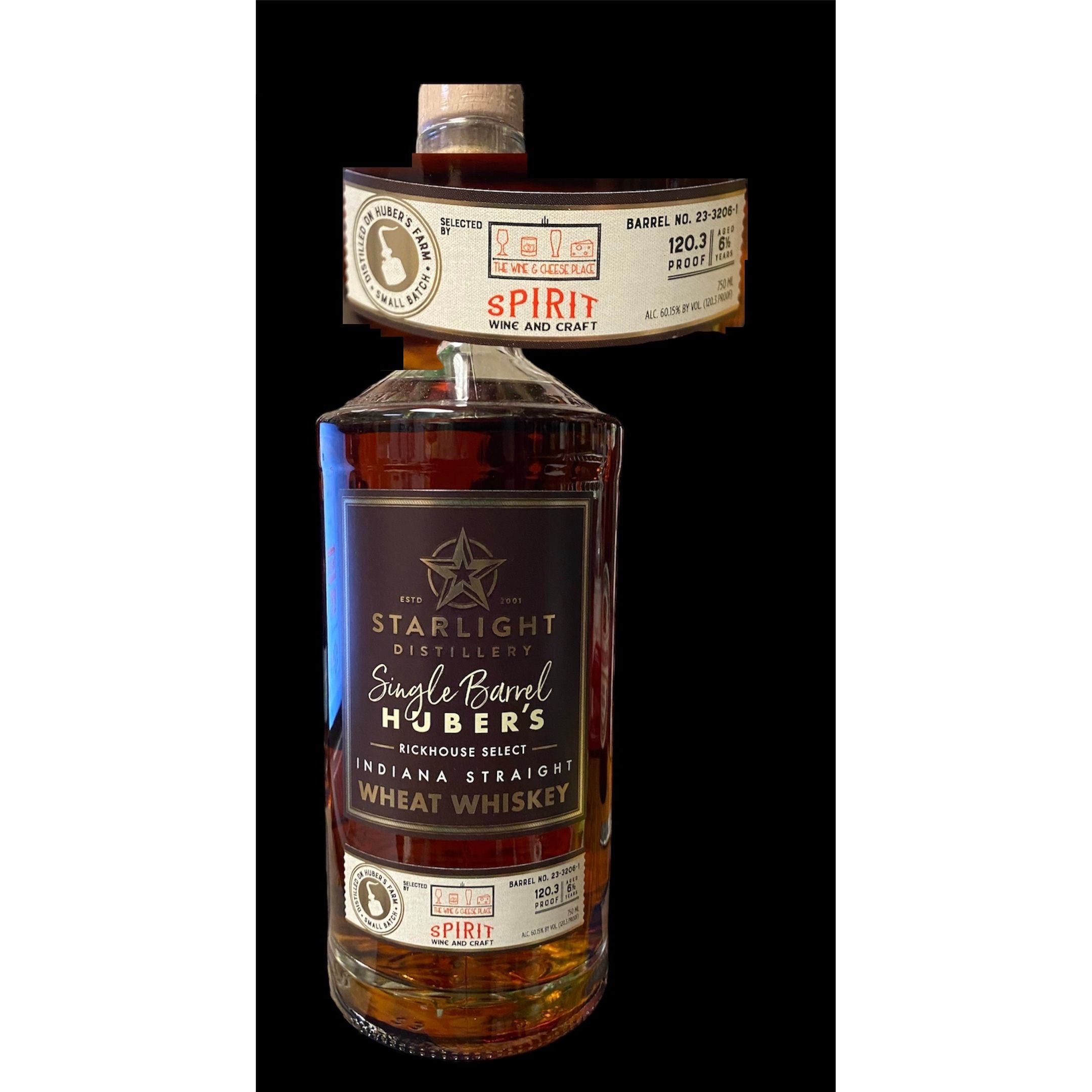 Huber Starlight TWCP Single Barrel Bourbon Wheat Whiskey